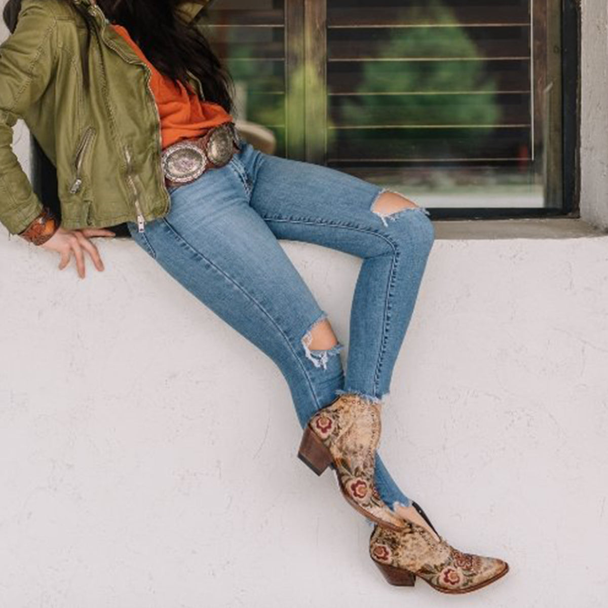 Women's Suede Embroidery Studded Short Boots | Janely | Yippee Ki Yay ...