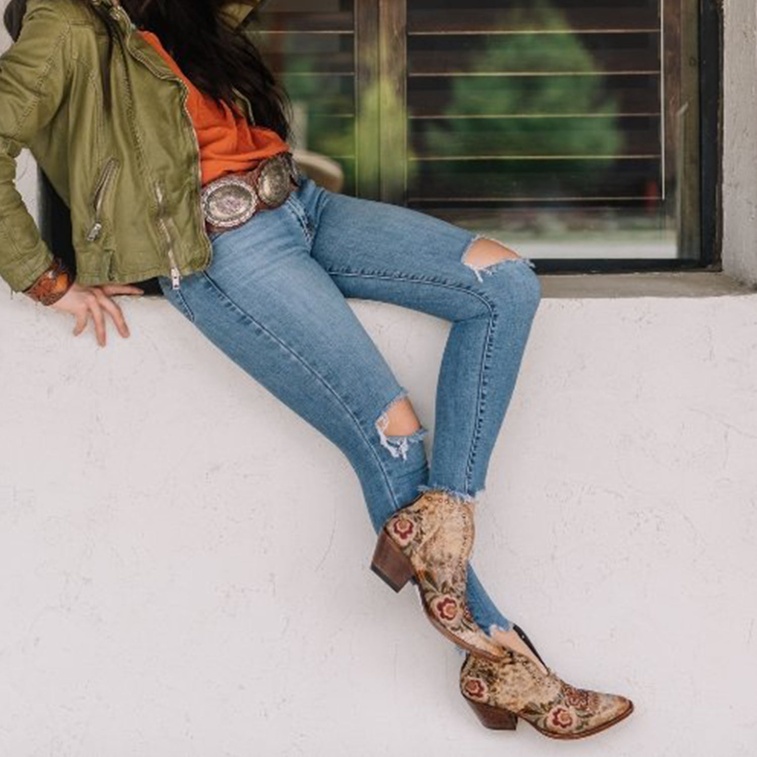 Women's Suede Embroidery Studded Short Boots | Janely | Yippee Ki Yay ...